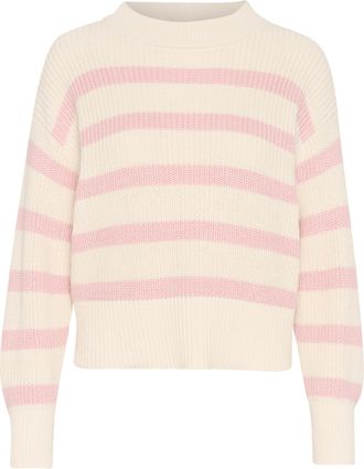 Part Two Part Two Damen Retapw Female Relaxed Fit Long Sleeve Pullover, Silberfarbener, gestreifter Stoff, XS