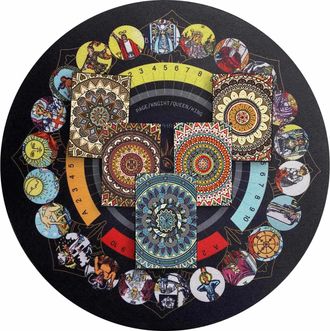 Generic Gummi-Pendeltuch - Gummi-Tischdecke, runde Gummi-Pendelmatte | Spirituelles Heilbrett mit runder Pendelmatte, 22,1 cm Altarbot-Tischdecke f&uuml;r spiritue