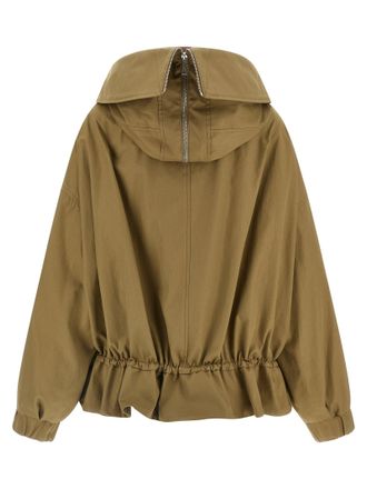Dries Van Noten Womens Beige Cotton Shell Jacket Clothing