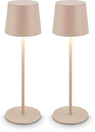 Briloner LED Tischlampe kabellos IP44 mit Touch, dimmbar, Akku & Lichtquelle tauschbar, Nachttischlampe, Leselampe, LED Lampe, Campinglampe, Tischleuchte, Akku