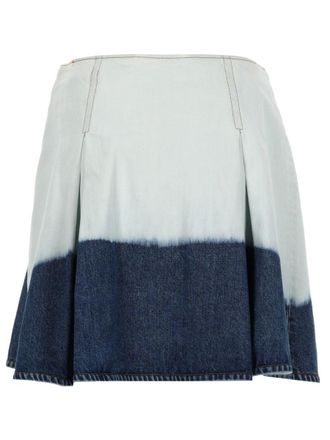 Marni White Denim Midi Skirt - White