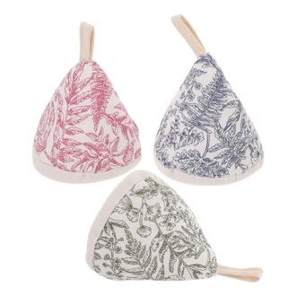 Cabilock 3st&uuml;cke Dreieckige Baumwollgriff-&uuml;berz&uuml;ge F&uuml;r Gusseisen Hitzeisolierter Topfgriff-schutz Wiederverwendbarer Griff&uuml;berzug F&uuml;r Gusseiserne Pfannen Und T