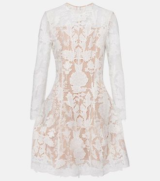 Oscar De La Renta Minikleid aus Guipure-Spitze