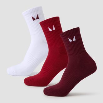 MyProtein MP Crew-Socken Unisex (3er-Packung) - Beere-Multipack - UK 12-14