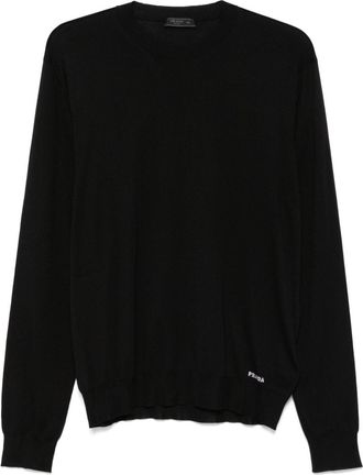 Prada pull en soie recyclée - Noir