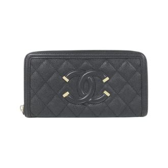 Chanel Pre-owned Caviar Skin Long Wallet - - Pre-owned - Damen - Schwarzk - ONE SIZE