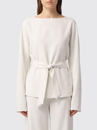 Parosh Lang&auml;rmelige Cr&ecirc;pe-Bluse P. A.R. O.S. H. mit Taillen-Bindeg&uuml;rtel