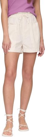 QS by s.Oliver Damen 2147177 Short mit Bindegürtel, Creme 0400, 34