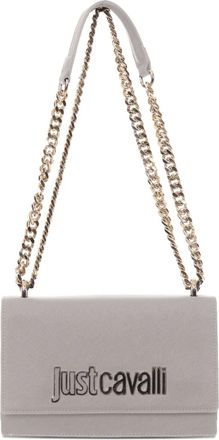 Just Cavalli sac à bandoulière à plaque logo - Gris