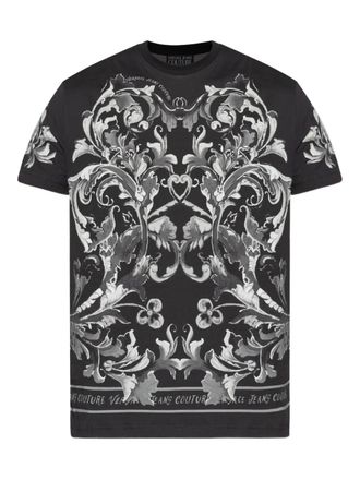 Versace Jeans Couture t-shirt à imprimé baroque - Noir