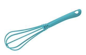 Fackelmann Schneebesen Sky Tropical für beschichtete Töpfe/Pfannen geeignet, hitzebeständig bis 70°C, Made in Germany, blau