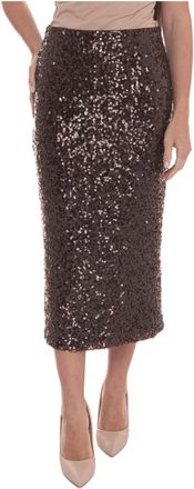 Pennyblack Femme, Jupes, Brun, Taille: 42 FR Epoca Long skirt