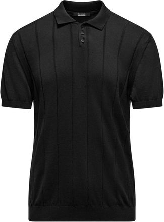 Bomboogie Homme, Pulls, Noir, Taille: M Pull en coton avec large col c&ocirc;tel&eacute;