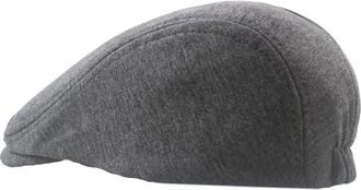Generic Casquette pour homme Newsboy 2026 douce et extensible pour homme, gris fonc&eacute;, Taille unique