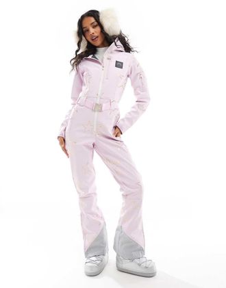 OOSC Chic - Combinaison de ski &agrave; &eacute;toiles - Rose