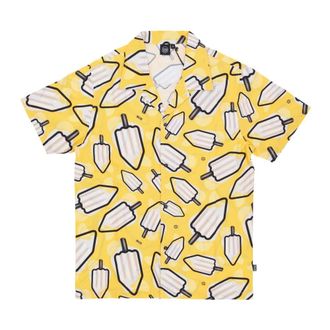 Dolly Noire Bowlinghemd mit Zitronenmuster - - Shirts - Herren - Gelb - L