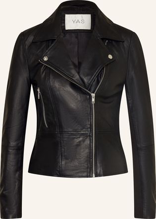 Y.A.S. Lederjacke Im Materialmix schwarz