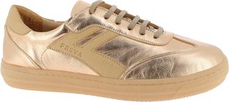 Andrea Conti Damen Low Top Freya Sneaker, roségold/Camel, 41 EU