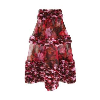 Zimmermann Femme, Jupes, Multicolore, Taille: 36 FR Luna Ruffle Midi Skirt