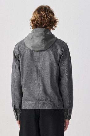 Next Jeansjacke Denimjacke mit Rei&szlig;verschluss und Kapuze (1-St)