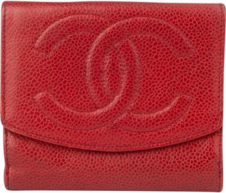 Chanel Crossbody Bags - Chanel Caviar Leather CC Clip Wallet - Gr. unisize - in Rot - f&uuml;r Damen