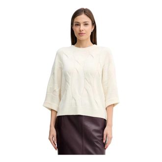 Benetton Diamantpullover aus reinem Kaschmir - - Knitwear - Damen - Beige - M