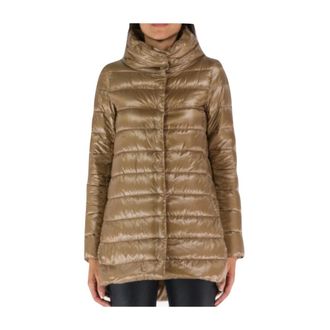 Herno Amelia Ultraleichte Daunenjacke A Form - - Jackets - Damen - Braun - S