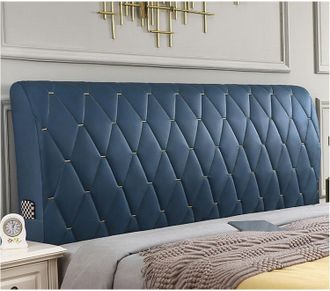 Generic Stoff-Kopfteilbezug aus Technologiematerial, weicher Ganzk&ouml;rper-Kopfteilbezug for Doppel-/Queen-/Kingsize-Betten mit St&uuml;tzkissen(Blue,150x65cm)