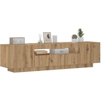 vidaXL Vidaxl - TV-Schrank mit LED-Leuchten Artisan-Eiche 160x35x40 cm