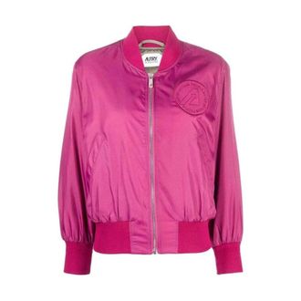 Autry Logo Bomberjacke - - Jackets - Damen - Rosa - L