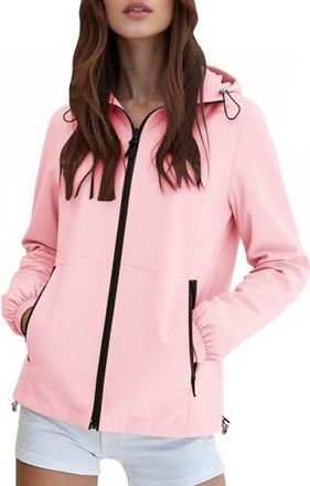 Generic Vestes pour femmes 2026 Veste coupe-vent tendance pour femme, rose, XXL