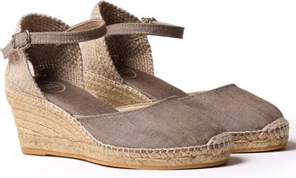 Toni Pons Damen-Espadrille aus Leinen - CALDES - Taupe, 42 EU