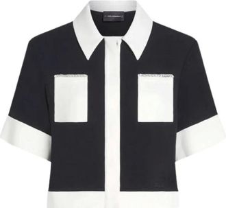 Karl Lagerfeld Femme, Blouses et Chemises, Noir, Taille: 38 FR Chain Detail Jacket