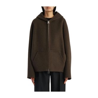 Khaite Kapuzenjacke mit Zwei-Wege-Rei&szlig;verschluss - - Jackets - Damen - Braun - XS