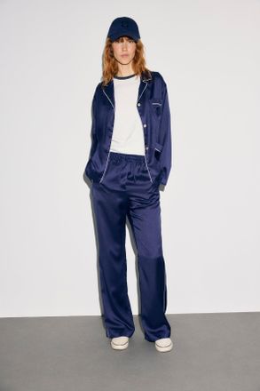 Gerard Darel Pantalon satin&eacute; - BAHYRA - Marine