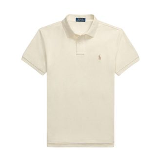 Polo Ralph Lauren Slim Fit Mesh Polo - - Tops - Herren - Beige - 2XL