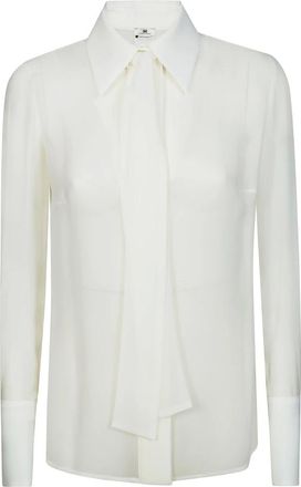 Elisabetta Franchi Femme, Blouses et Chemises, Beige, Taille: 42 FR Camicia