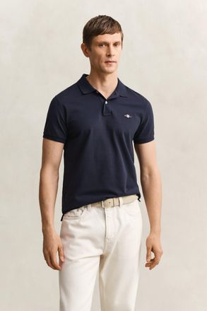 GANT Herren Slim Fit Archive Shield Piqu&eacute; Poloshirt (XXXL) EVENING Blau
