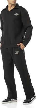 Red Bridge Redbridge Ensemble sweat d&eacute;contract&eacute; avec col polo - Deux-pi&egrave;ces confortable au look oversized, Noir, M