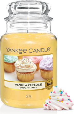 Yankee Candle Company Duftkerze im Glas (gro&szlig;) | Vanilla Cupcake | Kerze mit langer Brenndauer bis zu 150 Stunden | Perfekte Geschenke f&uuml;r Frauen