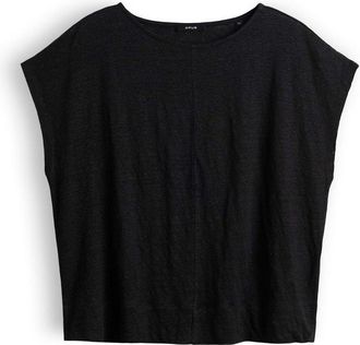 OPUS Kurzarmshirt Sutol aus Jersey mit Leinenstruktur Seitenschlitze sorgen f&uuml;r angenehme Bewegungsfreiheit