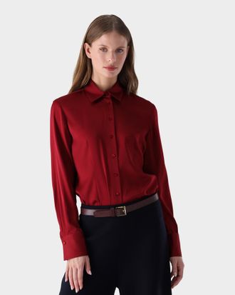 van Laack Hemdbluse aus Seide mit Stretch