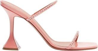 Amina Muaddi Femme, Chaussures, Rose, Taille: 38 1/2 EU Gilda Slipper 95