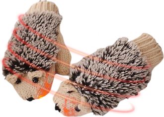 Generic Igel-Winterhandschuhe, Igel-Handschuhe, warme Fahrradhandschuhe, Igel-Winterhandschuhe, Cartoon-Handschuhe, warme Handschuhe aus Wolle, Winter, sch&ouml;ne