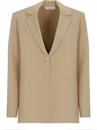 KANGRA Femme, Vestes, Beige, Taille: 40 FR Blazer en viscose et cachemire