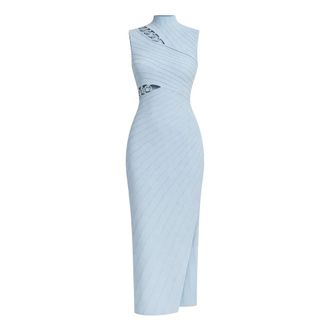 Cult Gaia Femme, Robes, Bleu, Taille: 42 FR Robe Midi D&eacute;coup&eacute;e