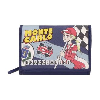 Braccialini Portefeuille femme Cartoline Monte Carlo Bleu - Femme - Accessoires - Bleu - Taille: ONE Size