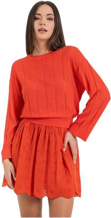 Kocca Femme, Pulls, Rouge, Taille: 44 FR Haut col rond et manches longues