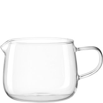 Leonardo LEONARDO T&egrave; per Te Milchk&auml;nnchen - Aus Borosilikatglas, mit Henkel und Ausguss - Handarbeit - H&ouml;he 7 cm, &Oslash; 9,7 cm -Inhalt 350 ml - Sp&uuml;lmaschinenfest -