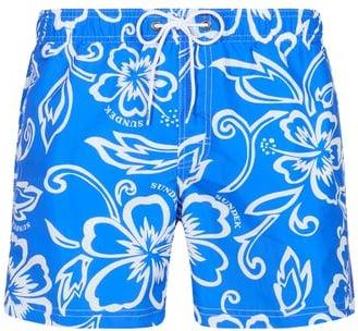 Sundek Short de bain imprim&eacute; &agrave; bandes contrastantes